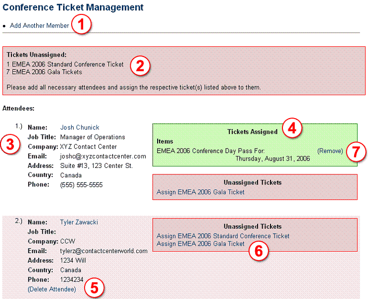 Conference Ticket Management